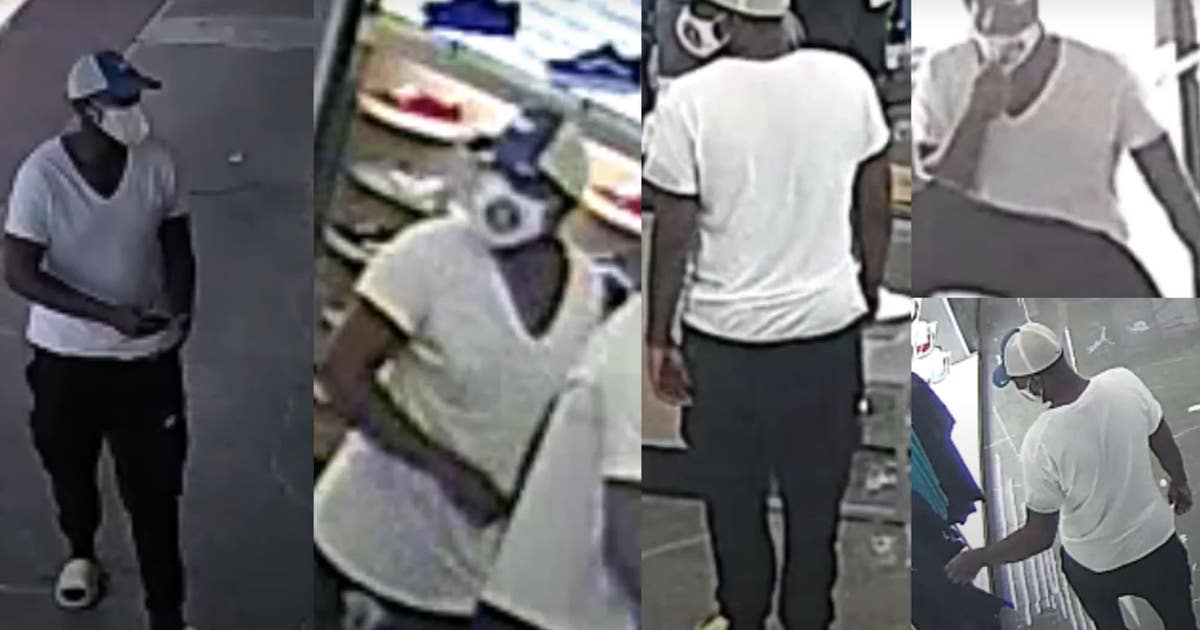 VIDEO: Man caught on camera using stolen credit card at Footlocker in ...