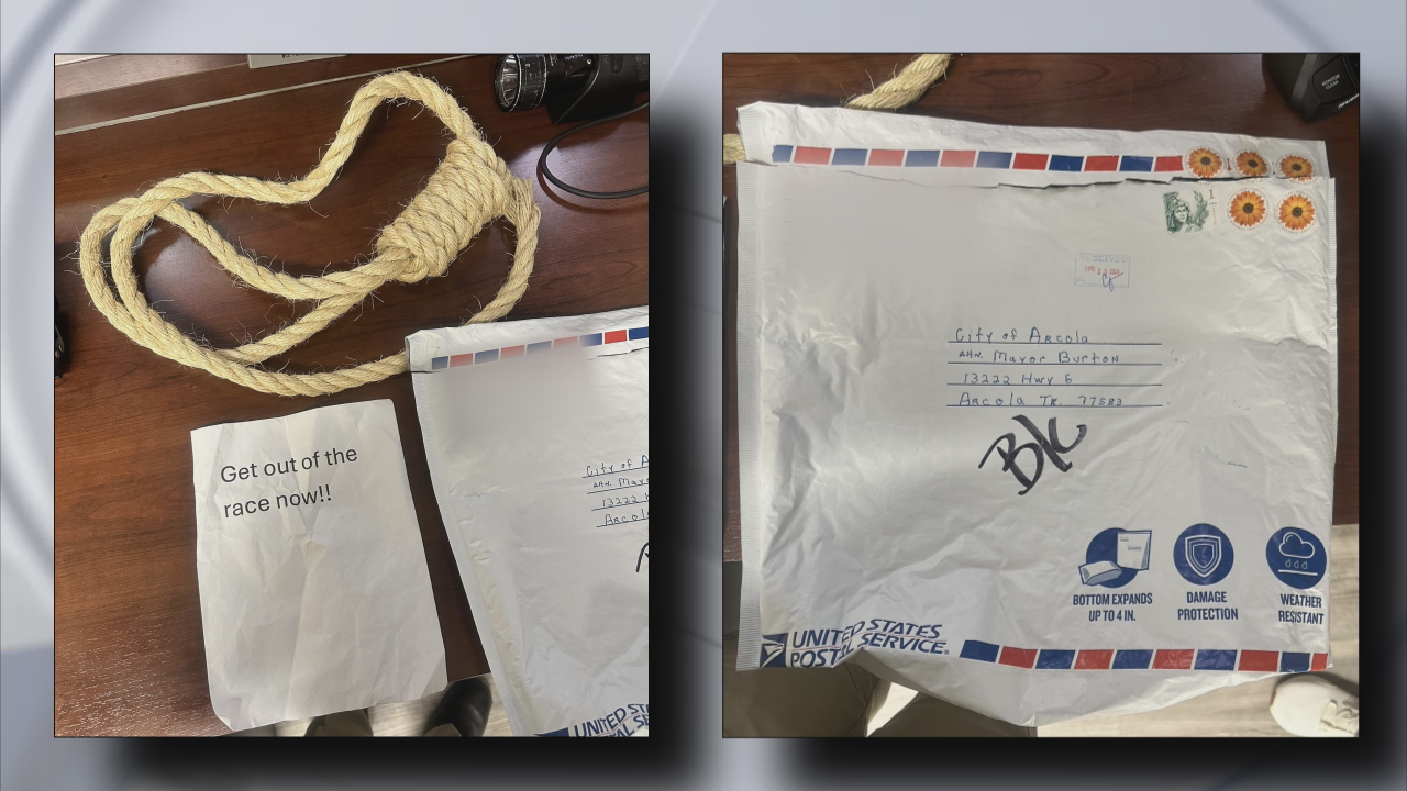 Arcola Mayor receives noose, threatening message in the mail | FOX 26 ... Arcola Mayor receives noose, threatening message in the mail | FOX 26 ...