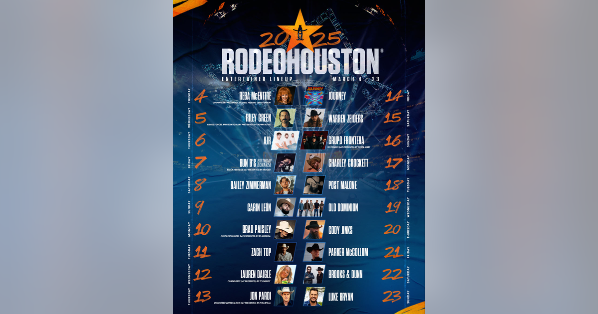 Houston Livestock Show and Rodeo releases 2025 entertainment lineup ...