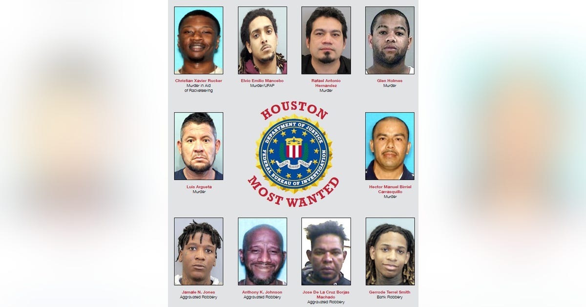 FBI releases first-ever Houston Most Wanted fugitives list, 1 fugitive ...
