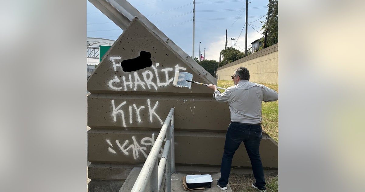 Senator Ted Cruz paints over profane graffiti referencing Charlie Kirk ...