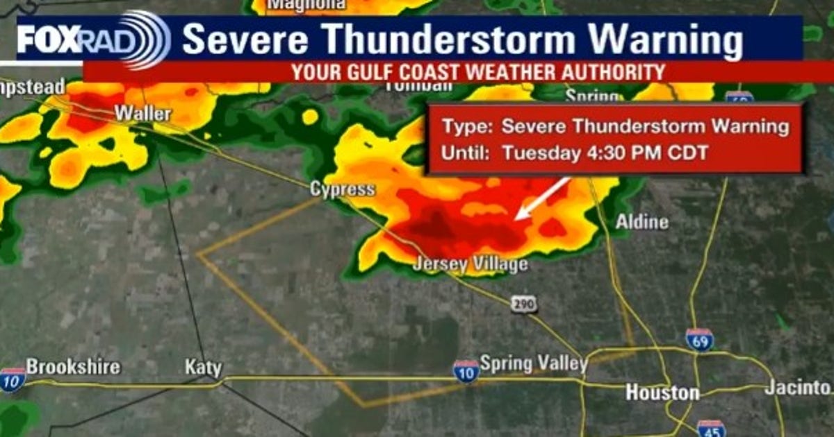 Houston weather: Severe Thunderstorm Warning issued for northwestern ...