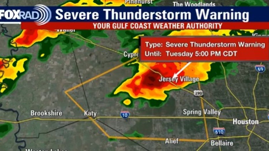 Houston weather: Severe Thunderstorm Warning issued Fort Bend, Harris ...