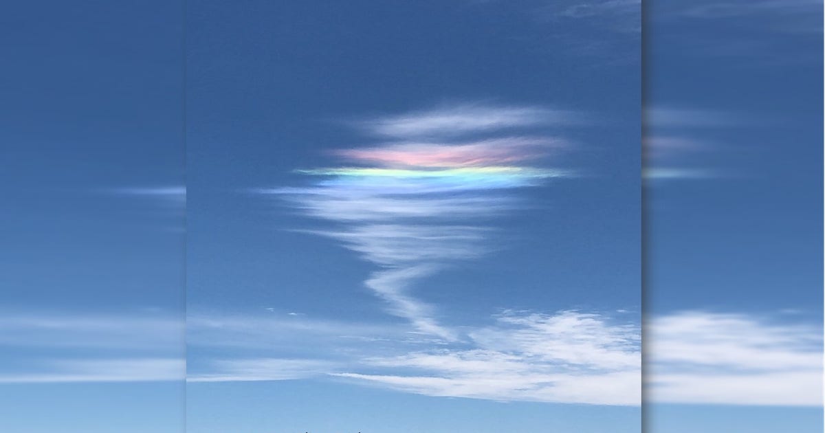 Circumhorizontal arcs, or 'Fire Rainbows' dot the sky over New Jersey ...