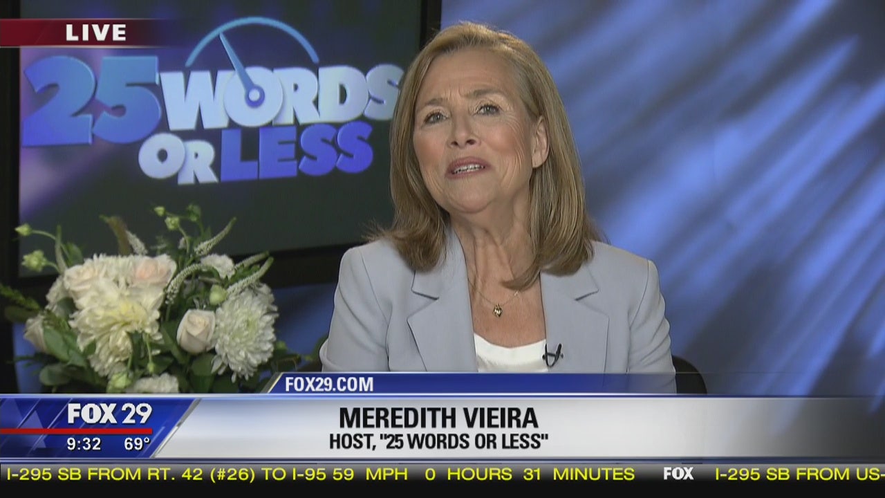 Meredith Vieira, host of new game show '25 Words or Less', speaks with ...