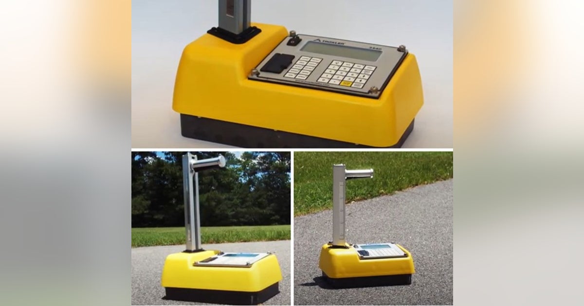 Nuclear gauge containing sources of radioactive material taken from ...