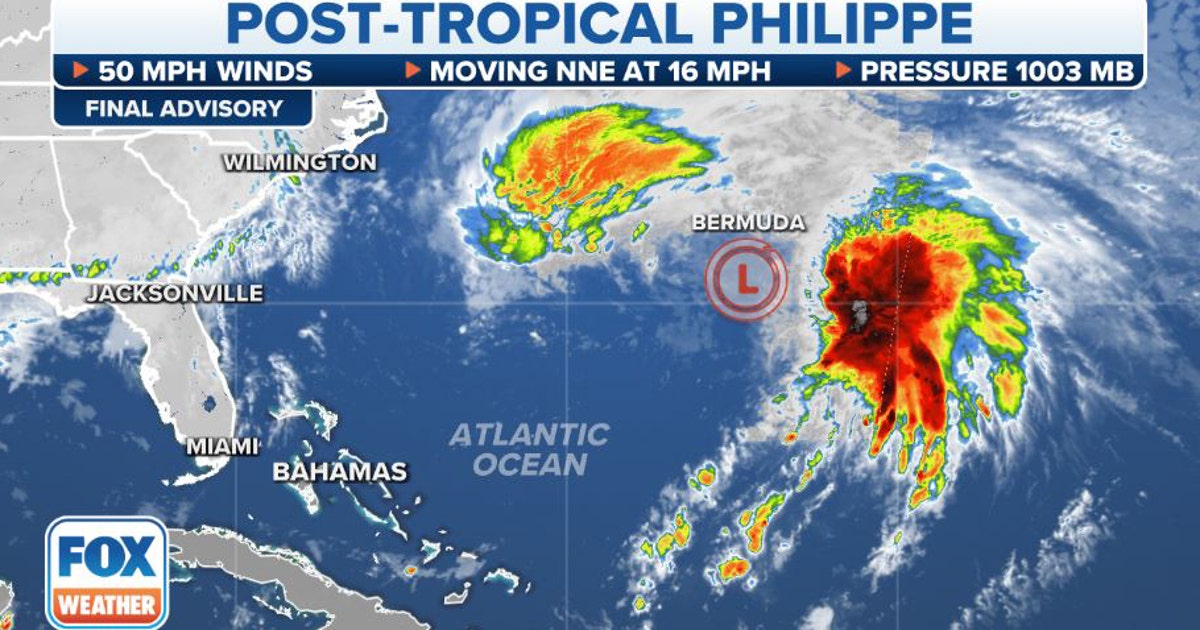 Philippe becomes post-tropical storm posing New England flash flooding ...