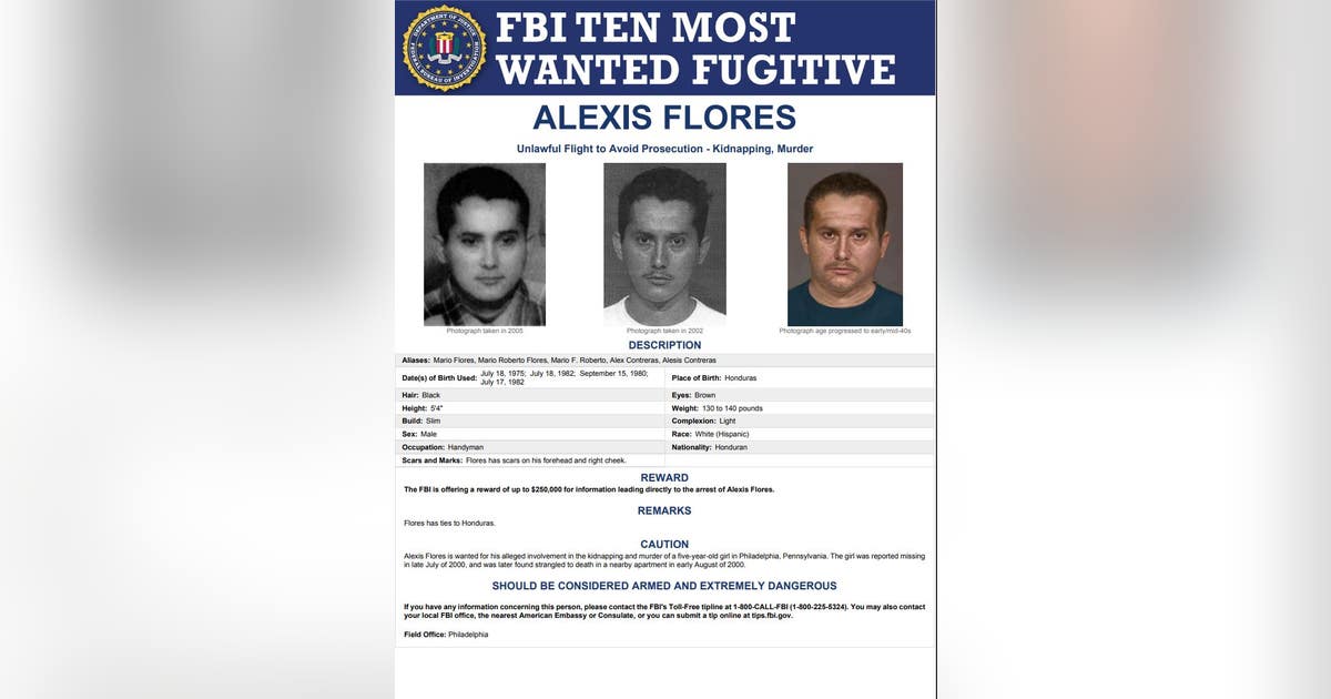 FBI Most Wanted: Man sought in 2000s killing of Philadelphia 5-year-old ...