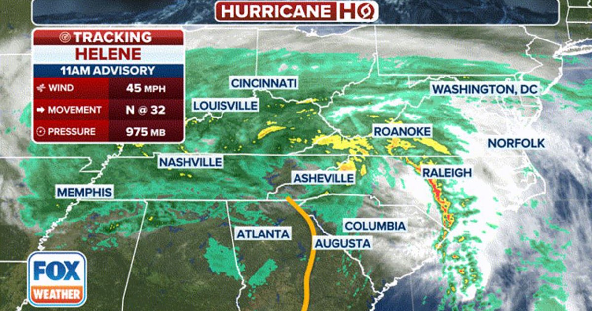 Live Helene tracker: Updated storm path, forecast | FOX 29 Philadelphia