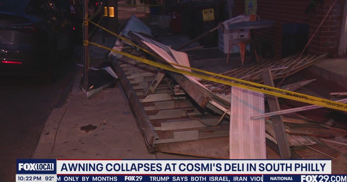 Awning collapses at Cosmi's Deli in South Philly | FOX 29 Philadelphia