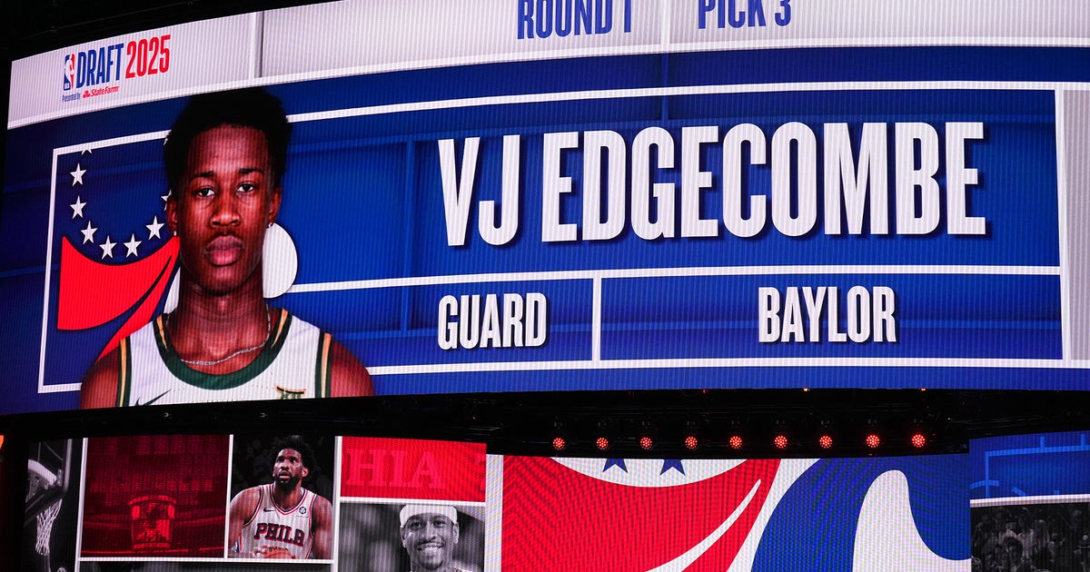 Sixers select VJ Edgecombe as No. 3 overall pick in NBA draft | FOX 29 ...