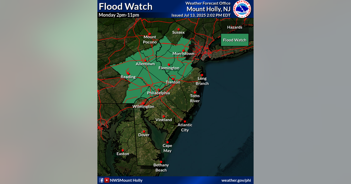 Flood watch underway in Philly area Monday: What you need to know | FOX ...