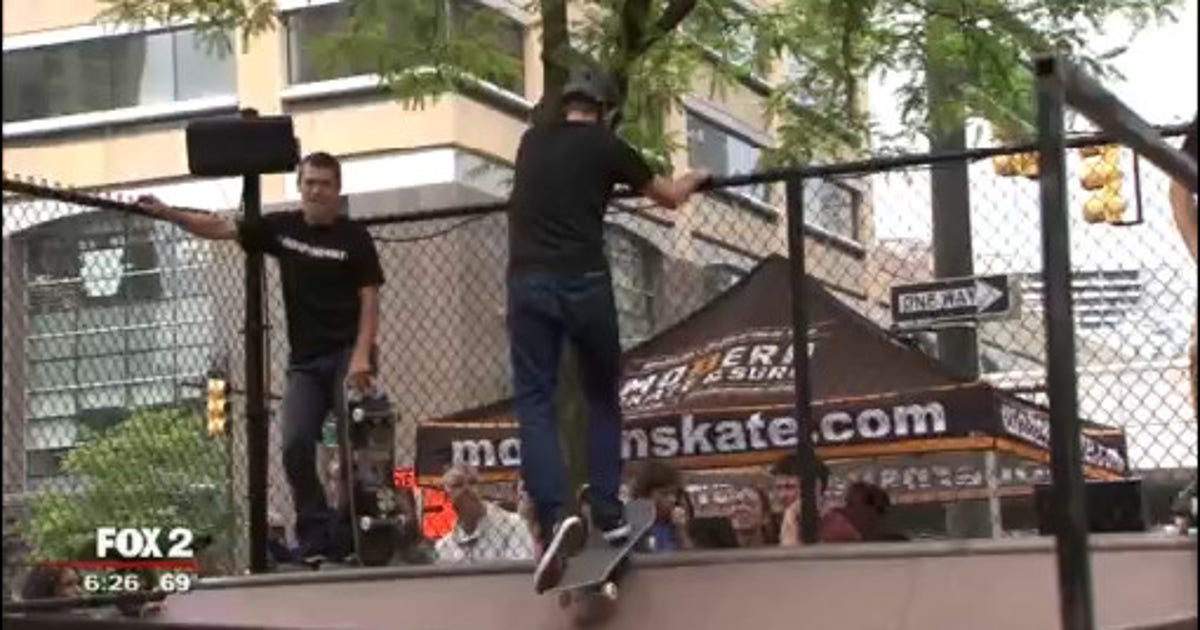 Tony Hawk visits Detroit for reopening of Wayfinding skate park | FOX 2 ...