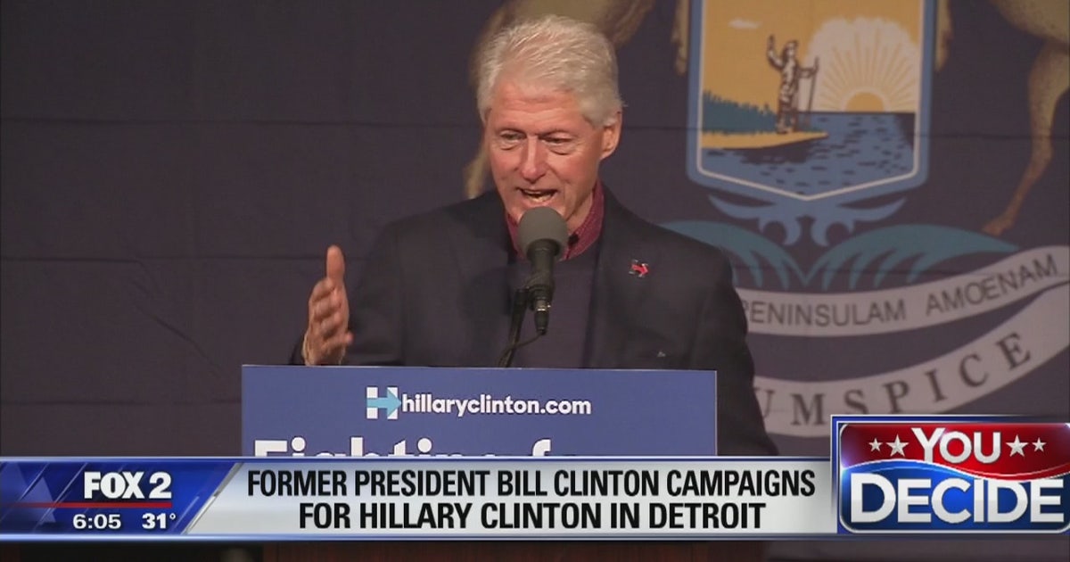 Bill Clinton rallies in Michigan ahead of Tuesday's primary | FOX 2 Detroit