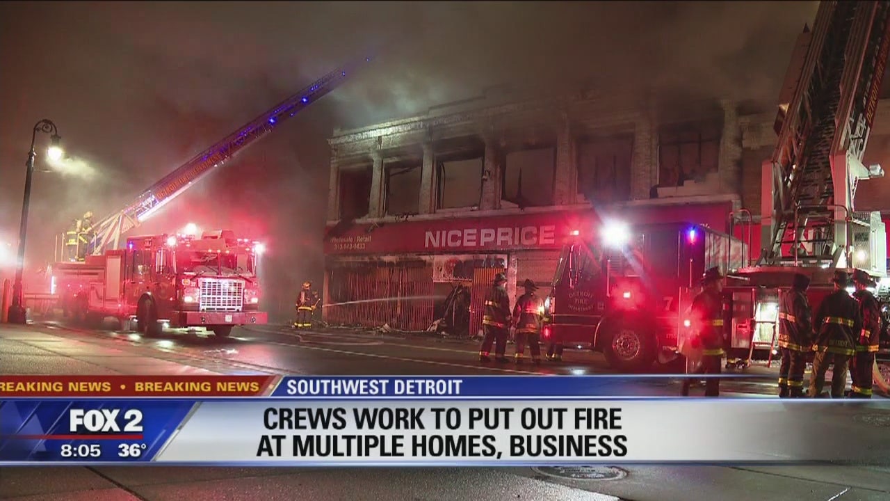 Fire destroys multiple businesses in Southwest Detroit, Crews ...