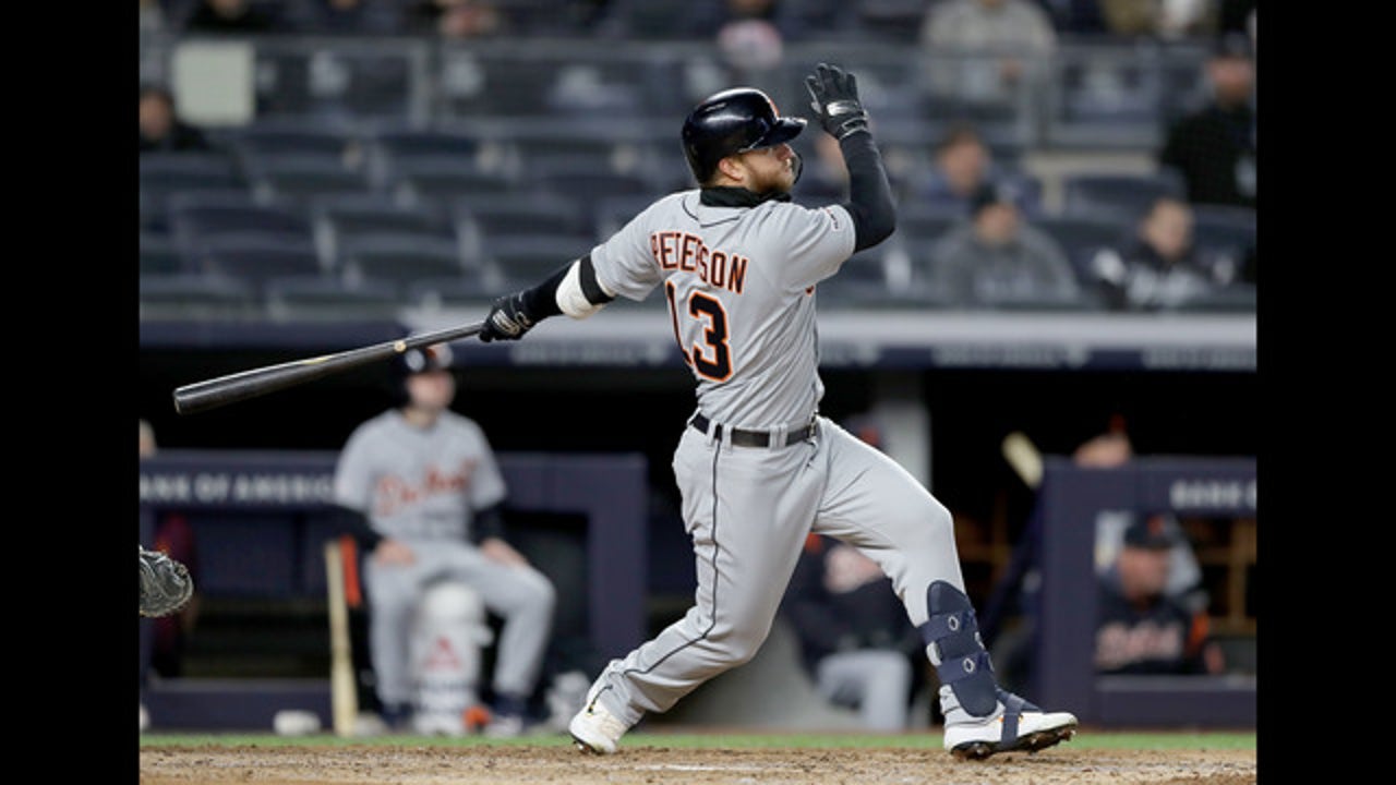 WATCH: Peterson's 1st MLB hit in 9th sends Tigers past Yankees 3-1 ...