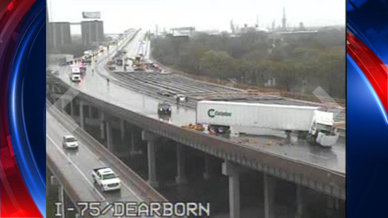 I-75 reopened after crash with semi-trucks at Dearborn Ave | FOX 2 Detroit