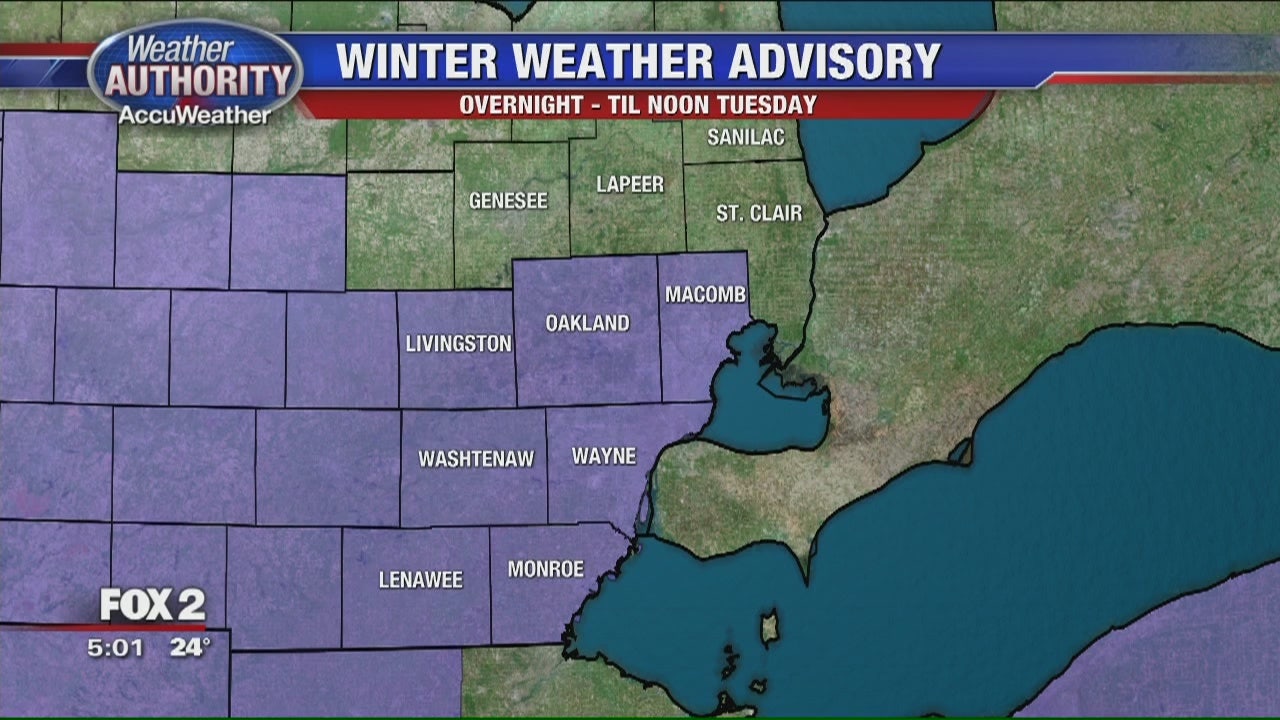 Winter weather advisory issued for SE Michigan | FOX 2 Detroit