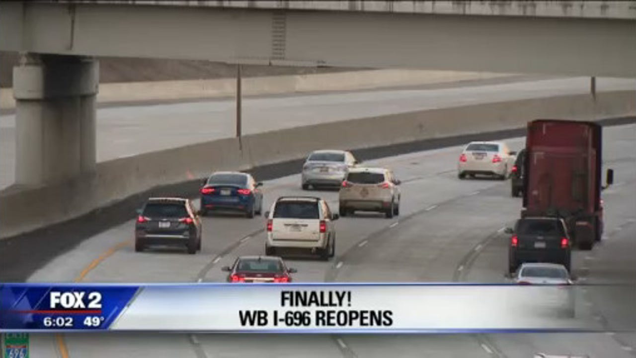 Westbound I-696 reopens in Warren | FOX 2 Detroit