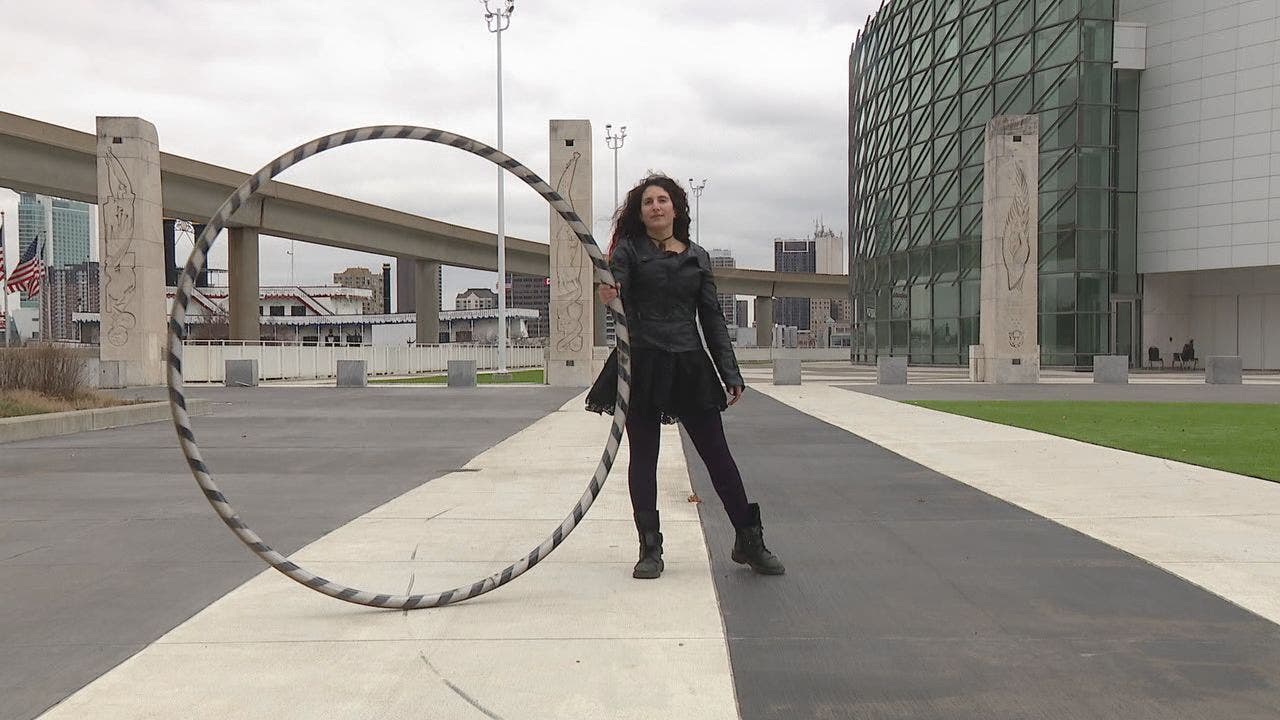 Meet the woman in the cyr wheel whirling around Detroit | FOX 2 Detroit