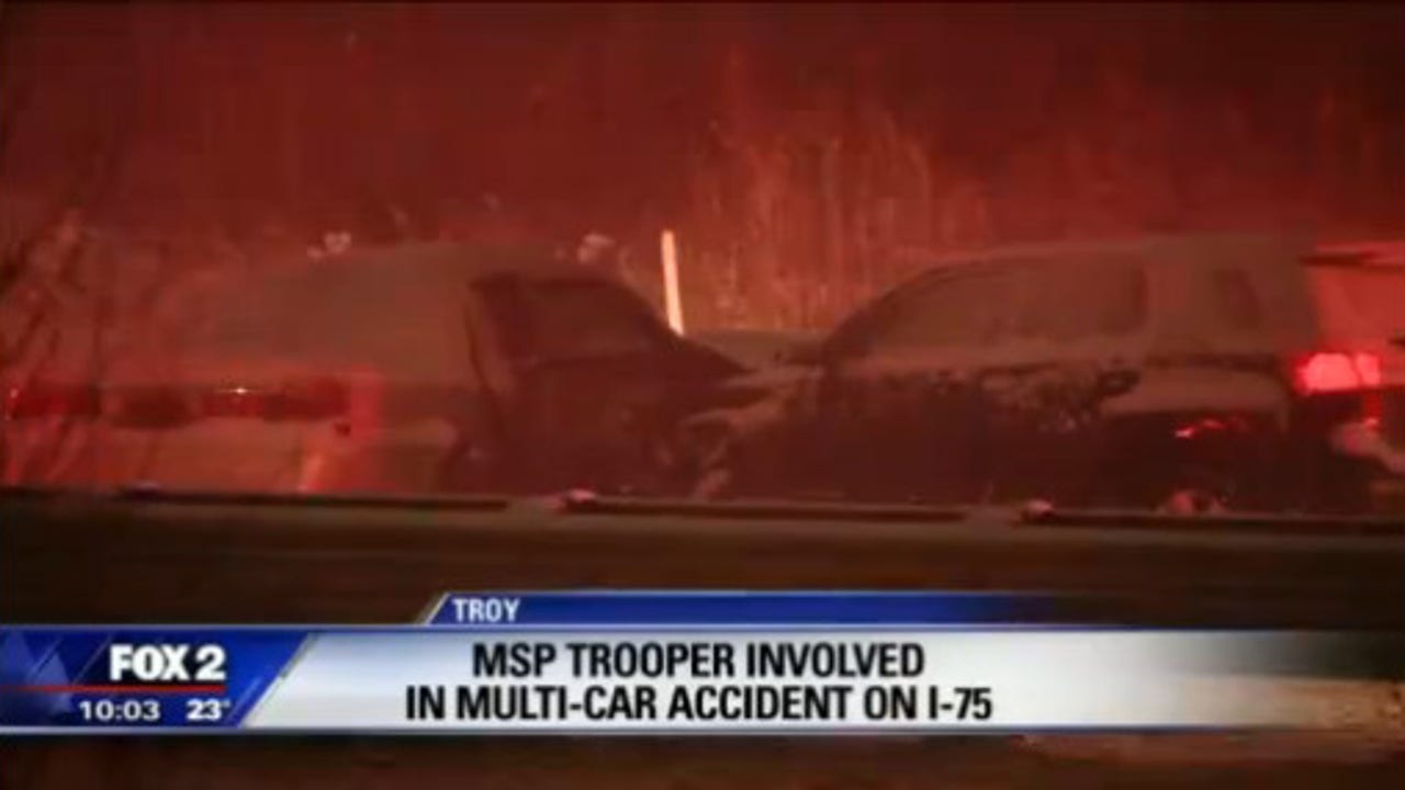 Michigan State Trooper involved in multiple car accident on I-75 in ...