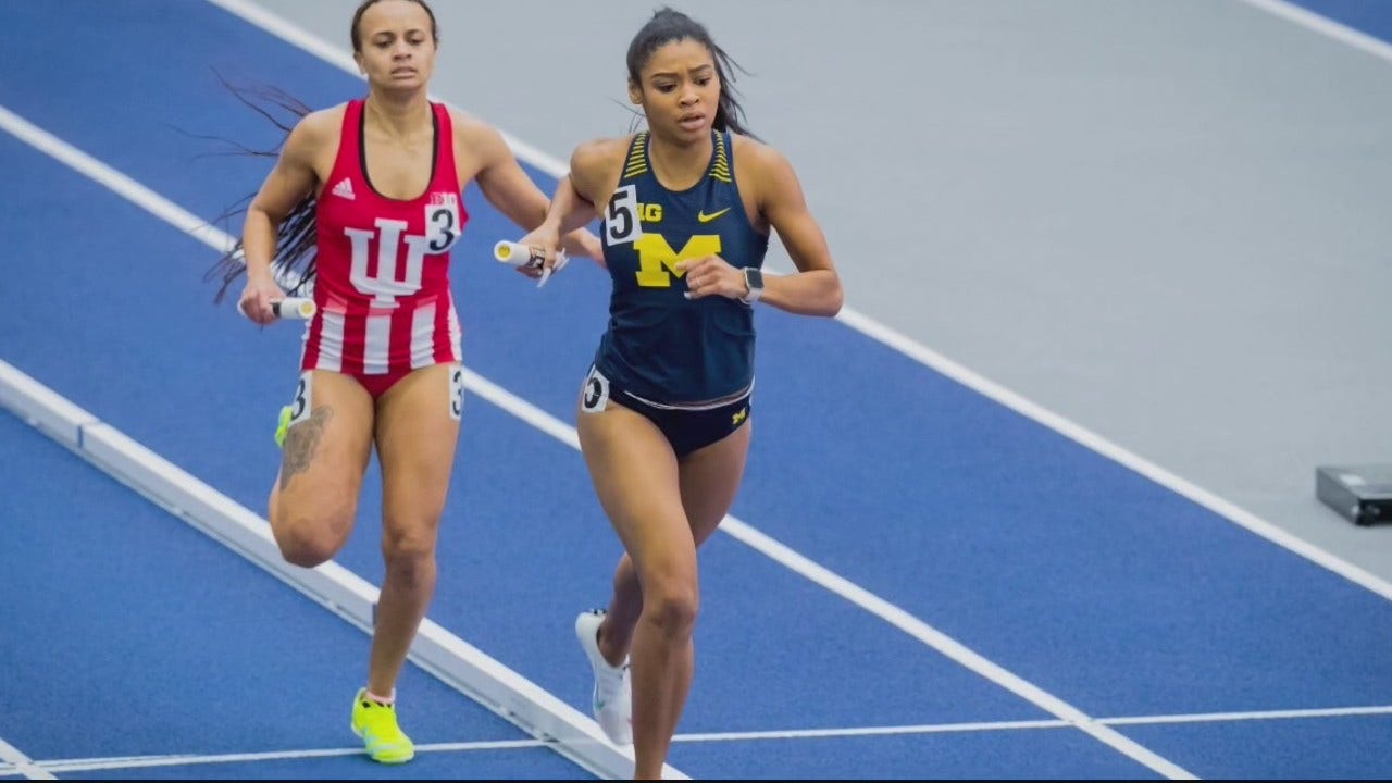 University of Michigan track freshman Ziyah Holman goes viral in ...