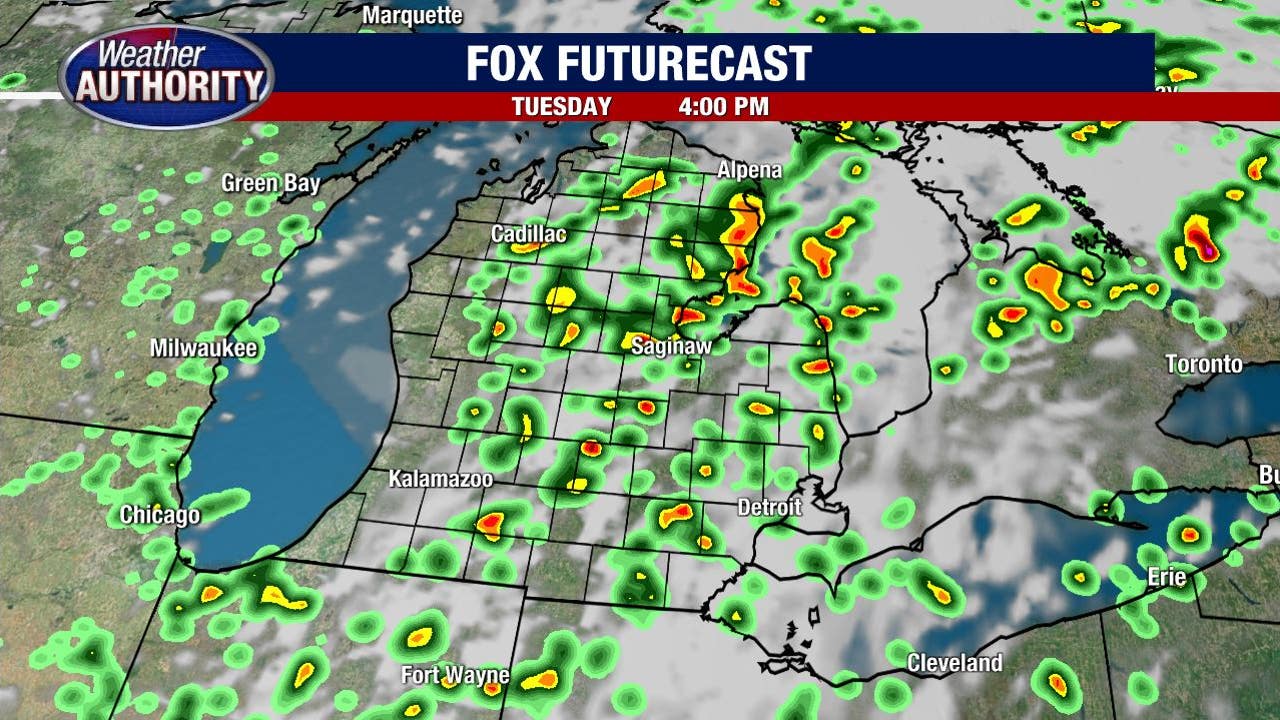Morning rain could turn to afternoon thunderstorms Tuesday | FOX 2 Detroit