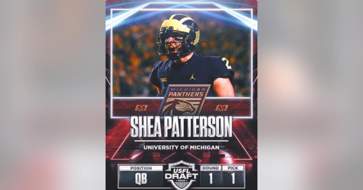 Michigan Panthers pick former U-M QB Shea Patterson with 1st pick of ...