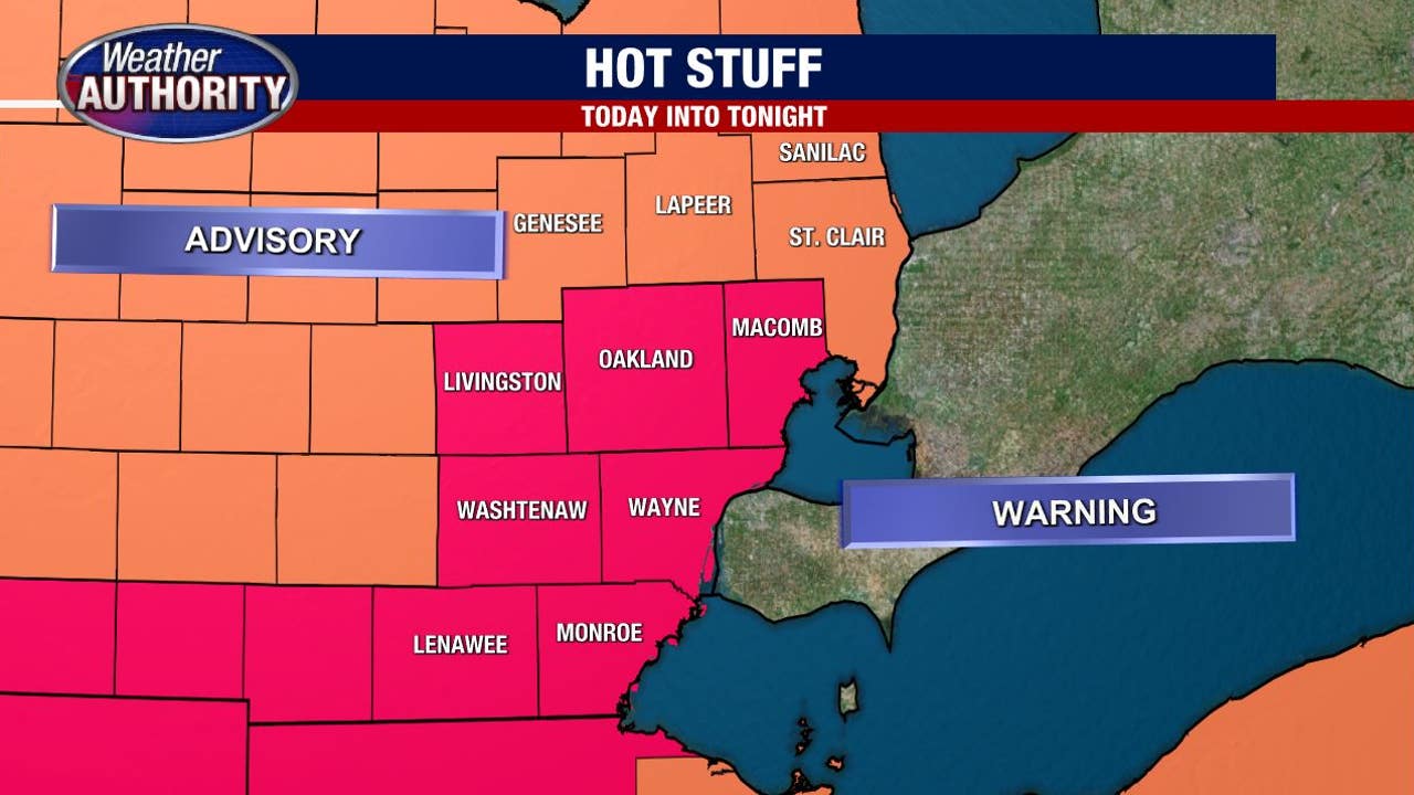 Excessive Heat Warning in Michigan today; will feel like 105 degrees ...