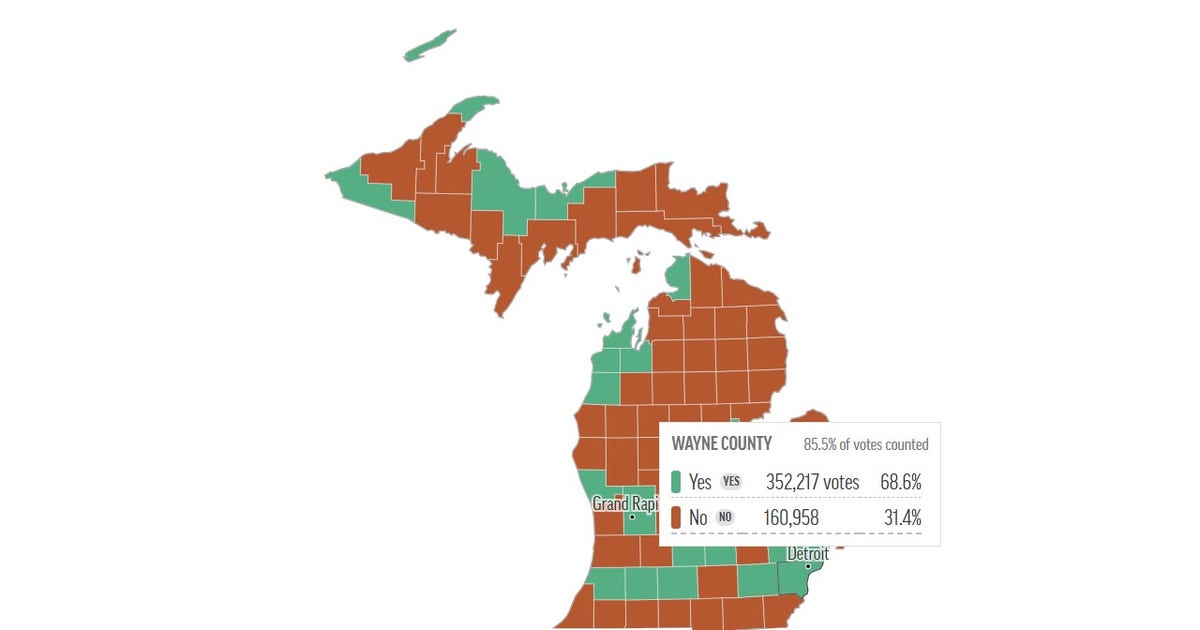 Interactive map: How Michigan counties voted to protect abortion rights ...