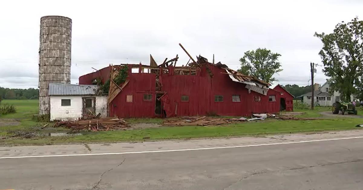 Barns destroyed, trees felled after tornado rips through Ingham and ...