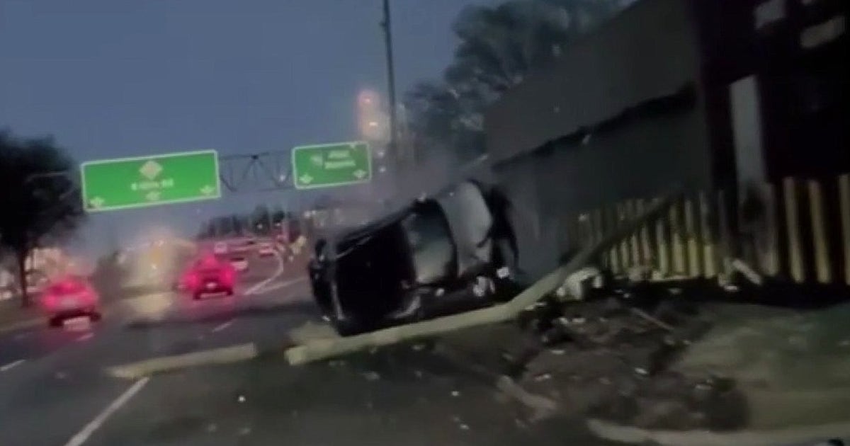 Roll-over crash on 8 Mile caught on dashcam, witnesses rush to help ...