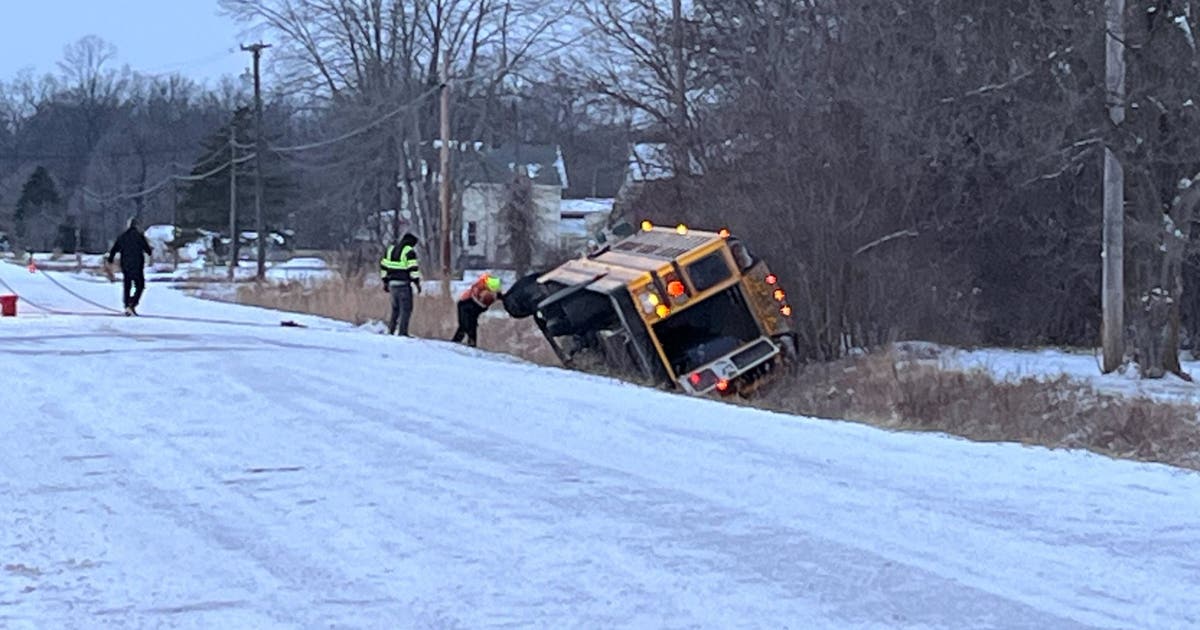 Michigan school bus carrying children crashes into ditch, minor ...