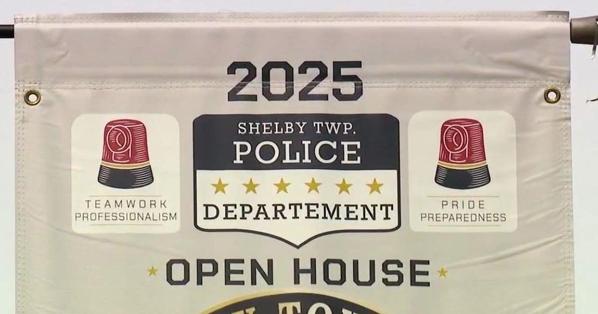 Spelling error on Shelby Township police banners grab attention | FOX 2 ...