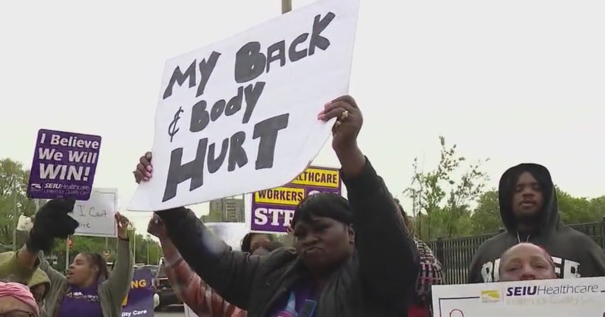 Hundreds of nursing home workers strike for 24 hours amid contract ...