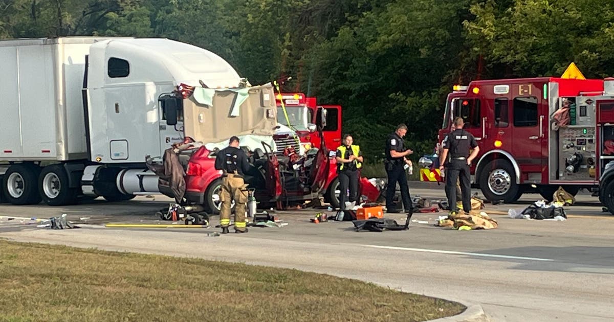 Semi truck crash in Van Buren Township leaves SUV destroyed, driver ...