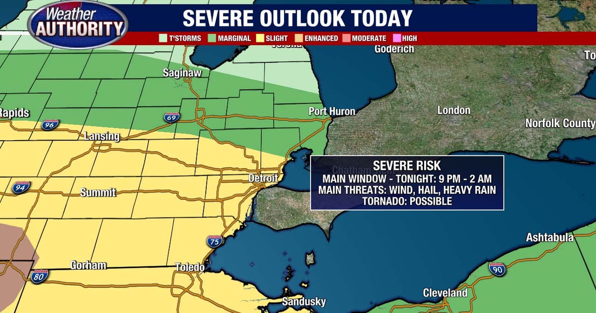 Michigan severe weather risks: Strong winds, hail, heavy rain, and ...