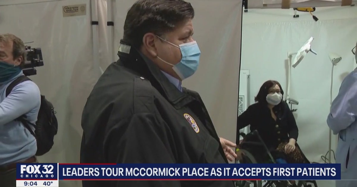 State, city leaders tour McCormick Place as it accepts first COVID-19 ...