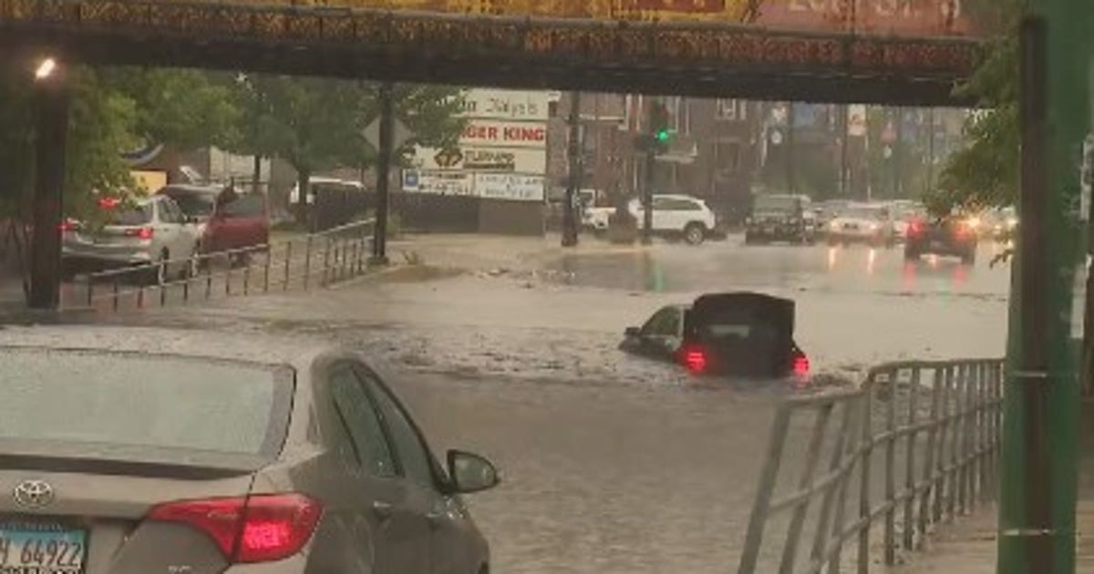Heavy rain floods underpasses, basements and roads across Chicago area ...