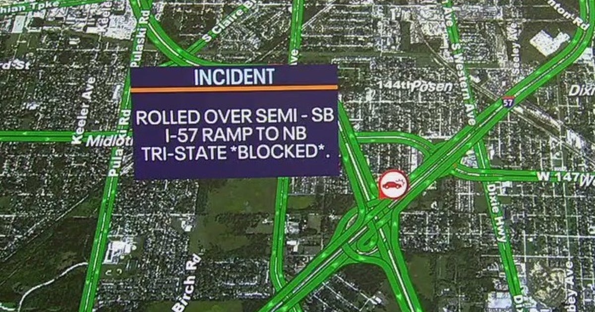 Cook County crash: Semi-truck rolled over at I-57 and I-294 | FOX 32 ...