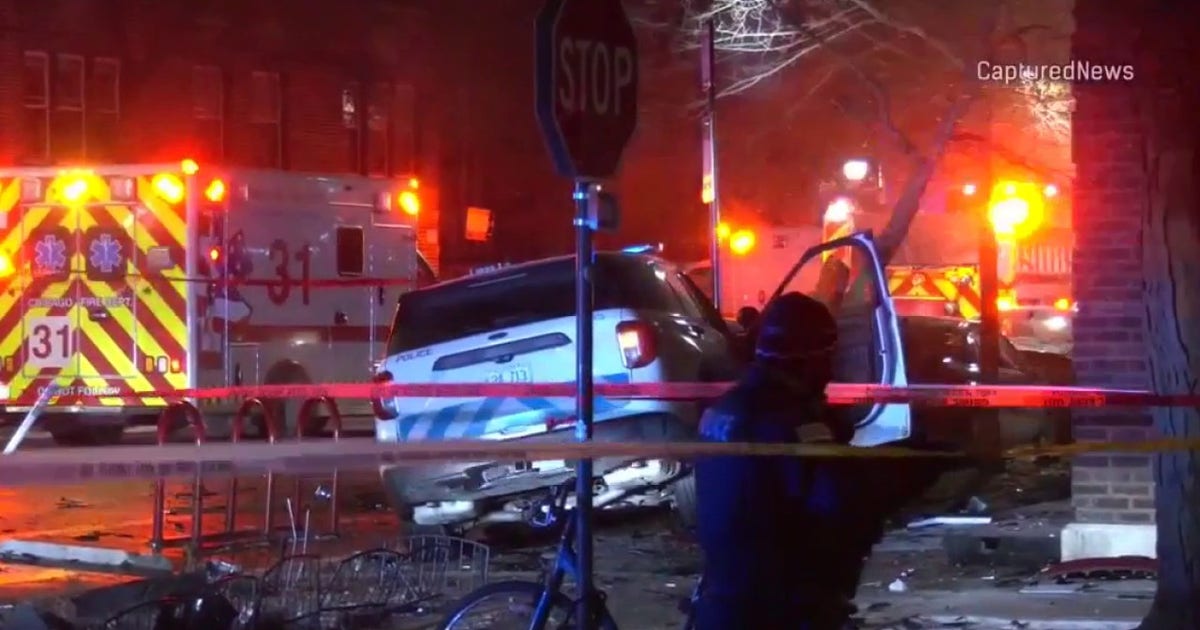 Stolen car crashes into CPD squad car, seriously injuring two officers ...