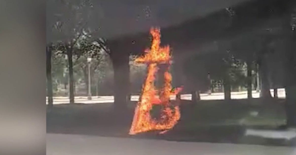 CPD: Person of interest in custody after burning cross found in Grant ...