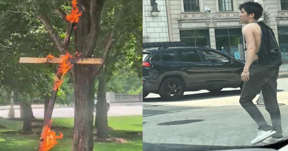 Police search for suspect after burning cross found in Grant Park | FOX ...