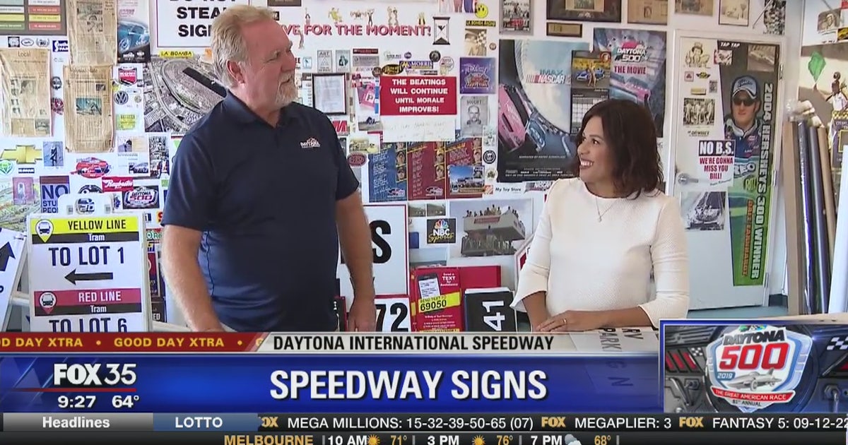 Daytona 500 sign maker guides race fans through speedway | FOX 35 Orlando