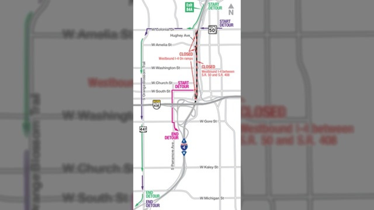 Westbound I-4 closure scheduled for early Friday | FOX 35 Orlando