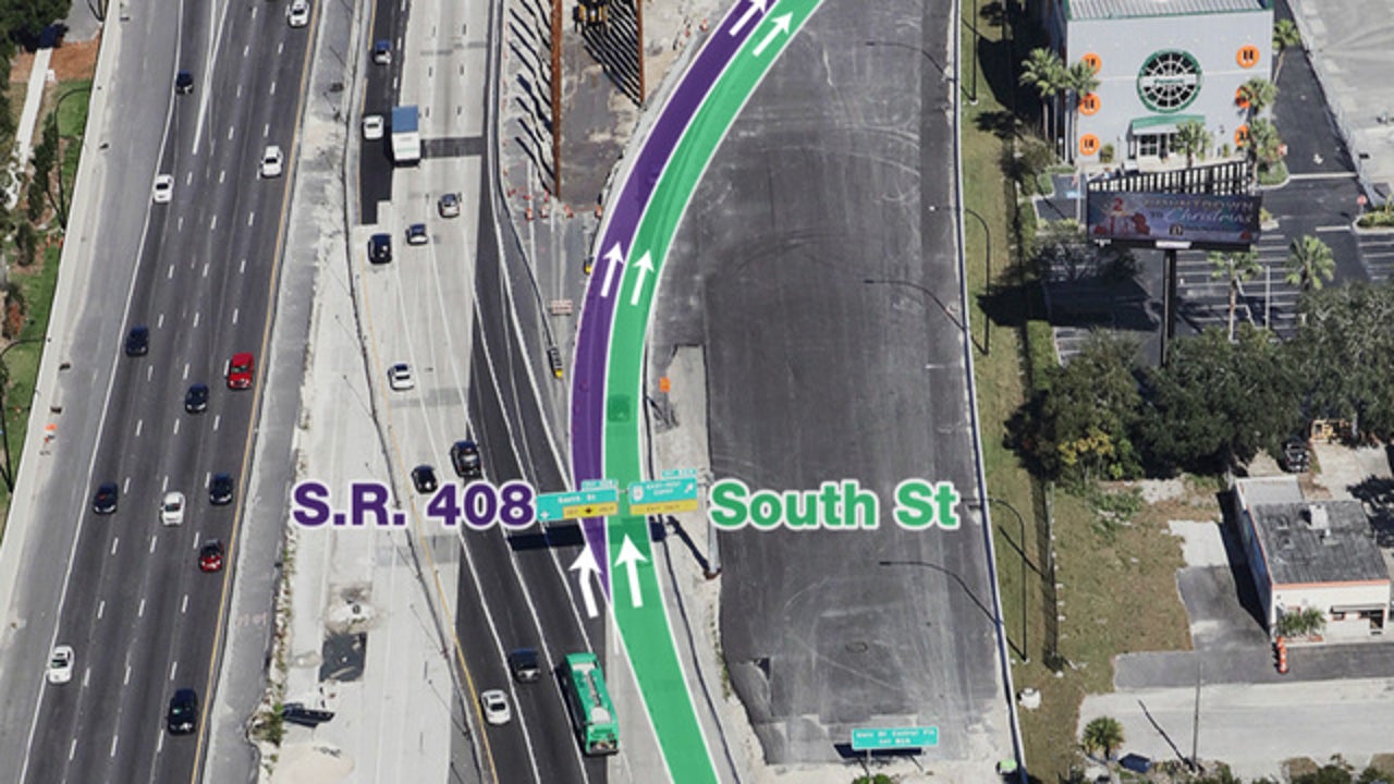 I-4 exit ramp to South St. combining with exit to SR 408 | FOX 35 Orlando