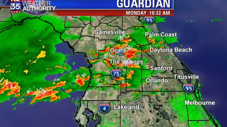 Storms moving through Central Florida, severe conditions possible | FOX ...