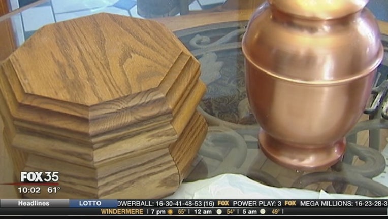Mysterious urns show up in woman's driveway | FOX 35 Orlando