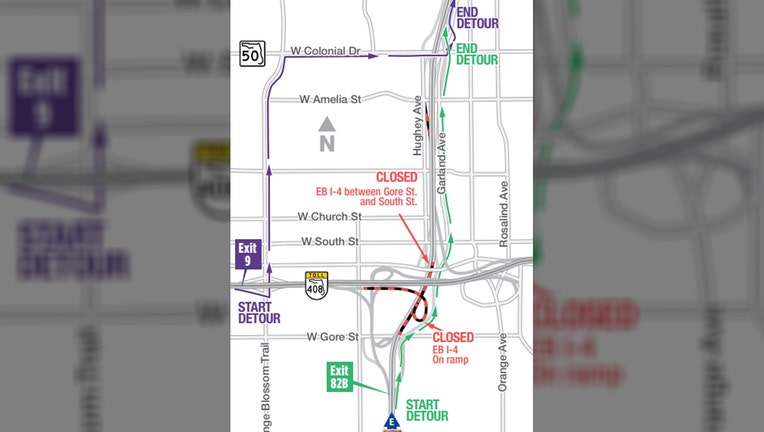 FDOT: Portion of I-4 in Downtown Orlando to close overnight to ...