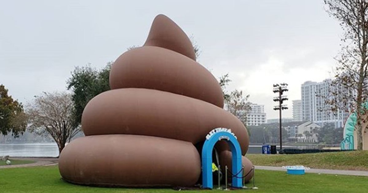 Here's why there is a giant poop inflatable at Orlando's Lake Eola ...